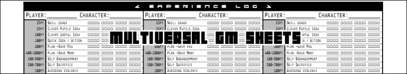 Megaversal Palladium Character Sheets | DX-FILES