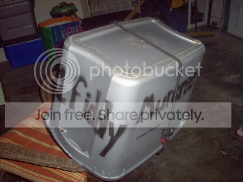 Mr. Clairday's new motor box cover.