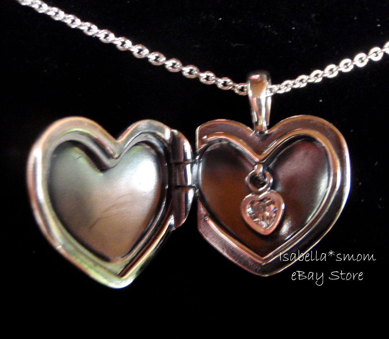 LOVE LOCKET Authentic PANDORA Valentine 2014 HEART Pendant/Chain SILVER ...